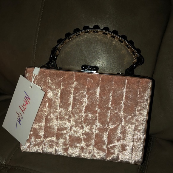 Nasty Gal | Bags | Nasty Gal Pink Velvet Box Clutch | Poshmark